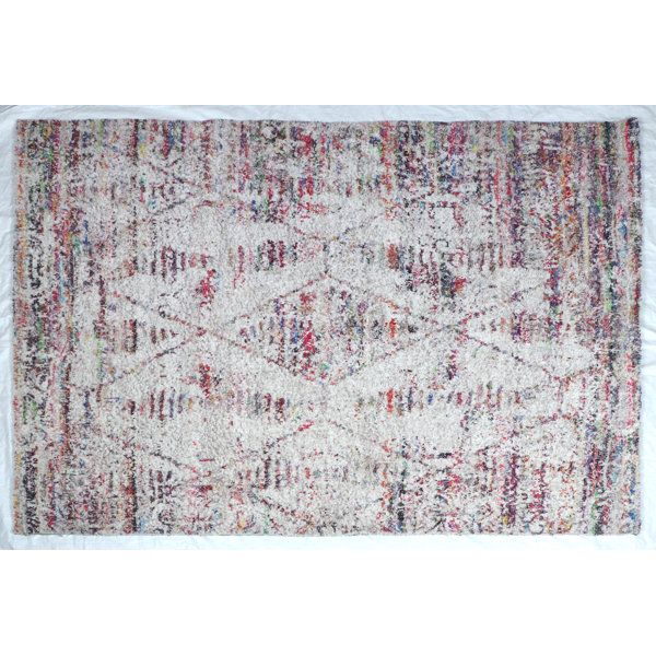 velaar Handgefertigter Teppich Durban aus Wolle in Schwarz/Rot/Blau ...